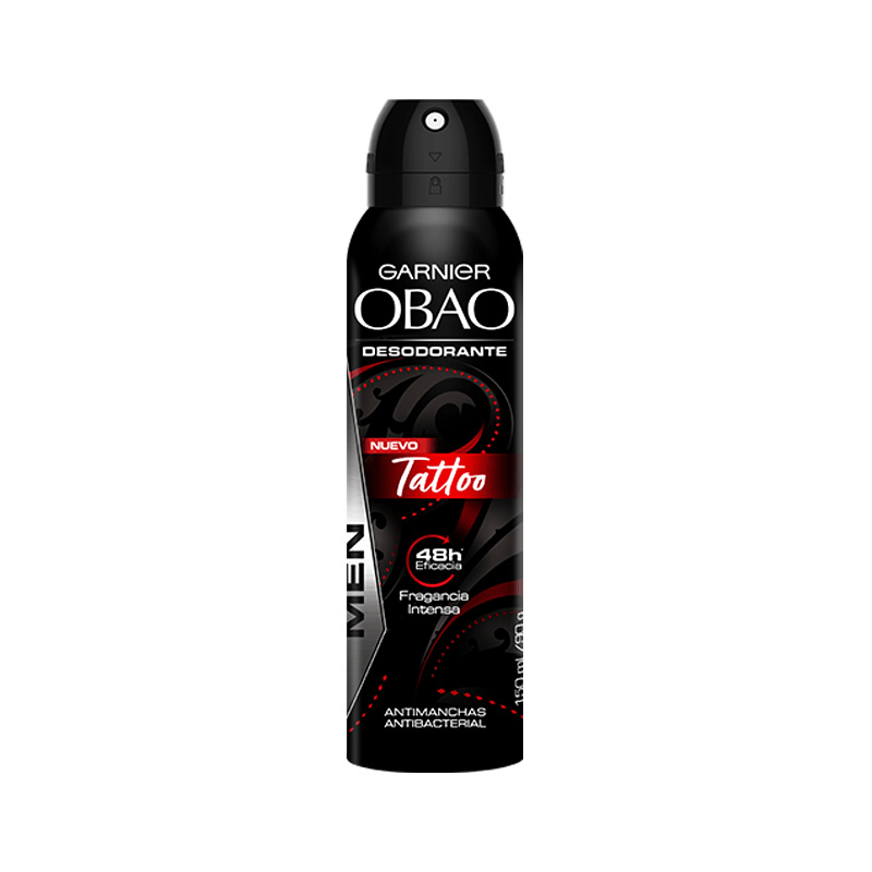 Obao Men Tatto Aerosol 150 mL - Farmacias Klyns