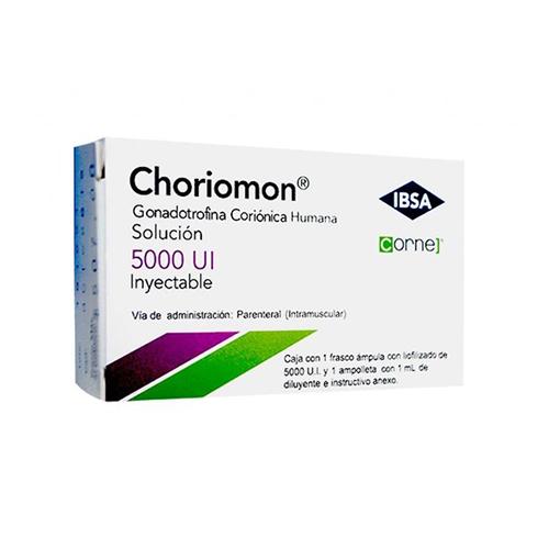 Choriomon Solucion Inyectable 5000 UI 1 Ampolleta - Farmacias Klyns