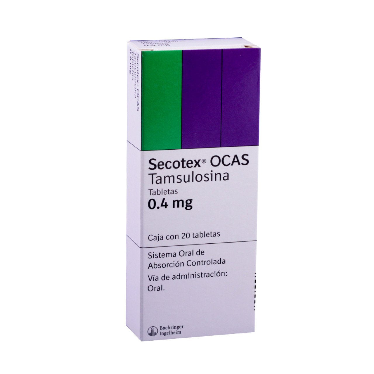 Secotex Ocas 0.4 mg 20 Tabletas - Farmacias Klyns