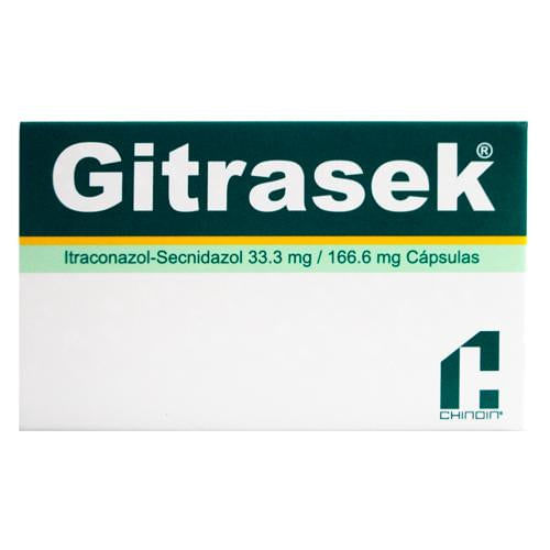 Gitrasek 33.3 mg / 166.6 mg 12 Capsulas - Farmacias Klyns