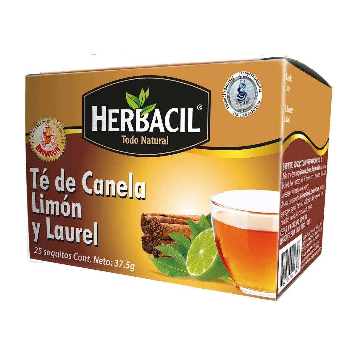Te de Canela Limon y Laurel Herbacil 25 Sobres - Farmacias Klyns
