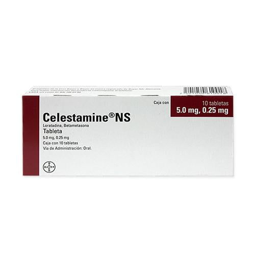 Celestamine NS 5 mg / 0.25 mg 10 Tabletas - Farmacias Klyns