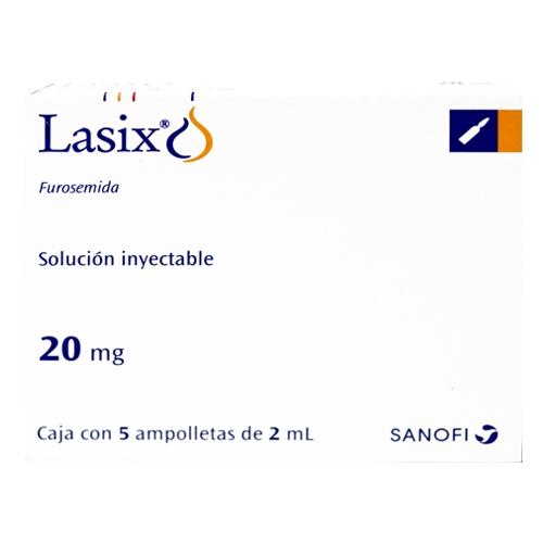 Lasix Solucion Inyectable 20 mg 5 Ampolletas de 2 mL - Farmacias Klyns