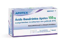 Apotex Acido Ibandronico 150 mg 1 Tableta - Farmacias Klyns