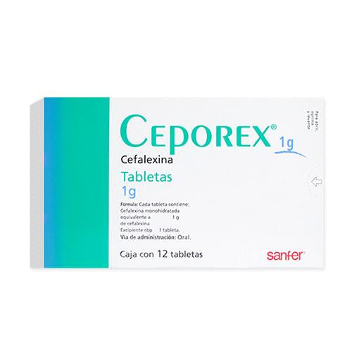 Ceporex 1 g 12 Tabletas - Farmacias Klyns