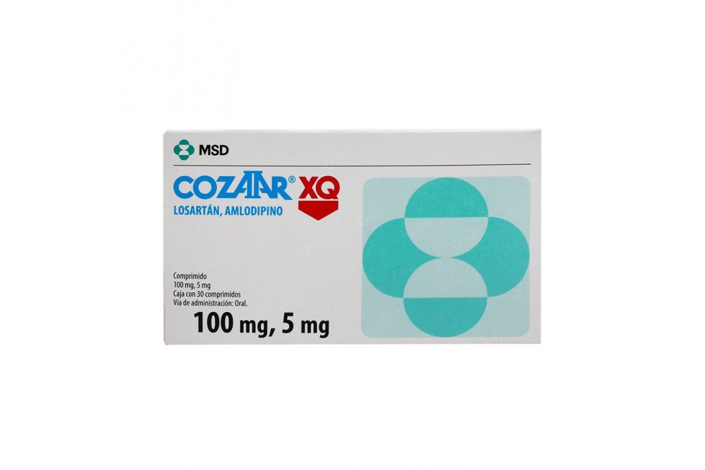 Cozaar XQ 100 mg / 5 mg 30 Comprimidos - Farmacias Klyns