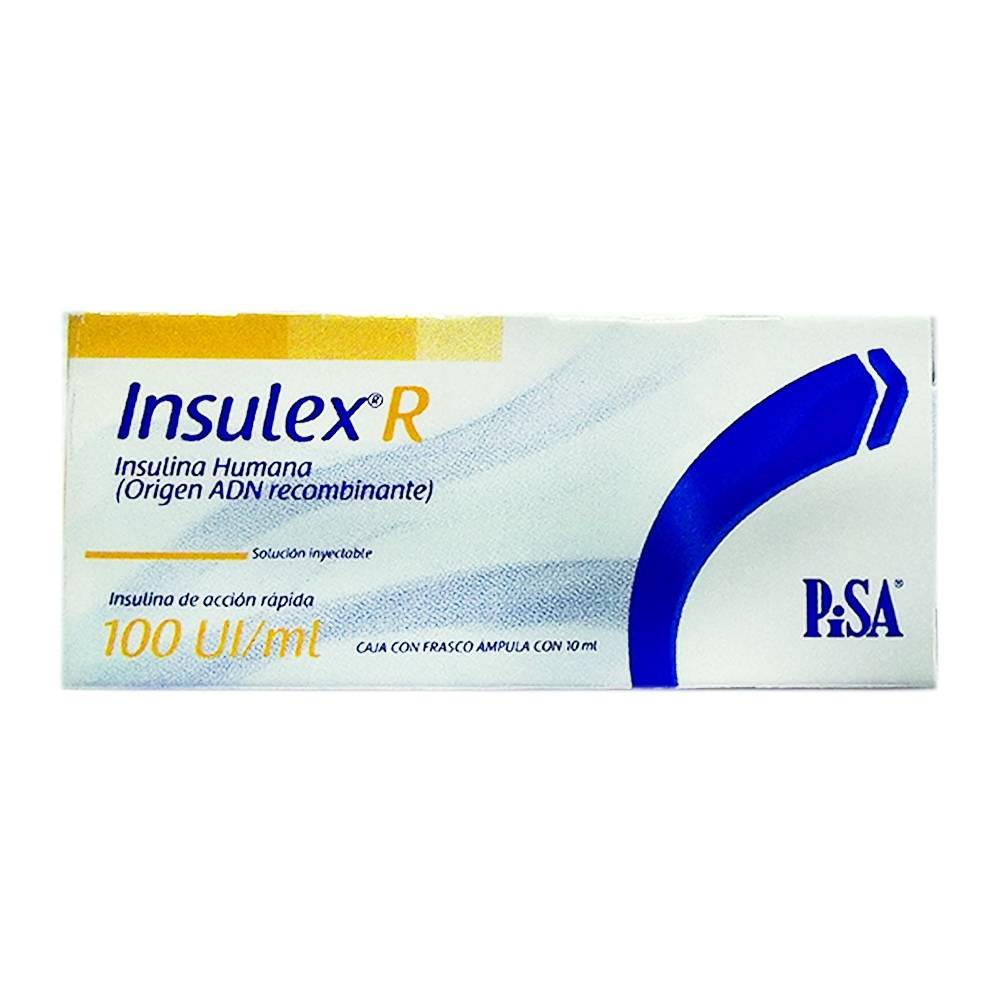 Insulex R Solucion Inyectable 100 UI/mL 1 Ampula 20 mL - Farmacias Klyns
