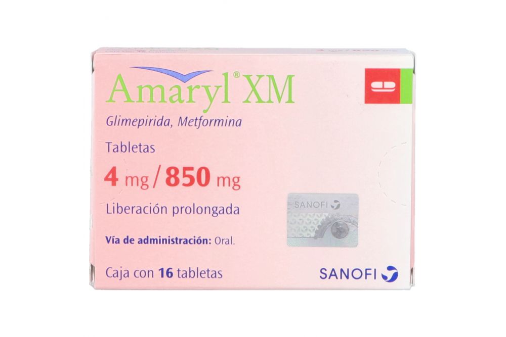 Amaryl 4 mg / 850 mg 16 Tabletas - Farmacias Klyns