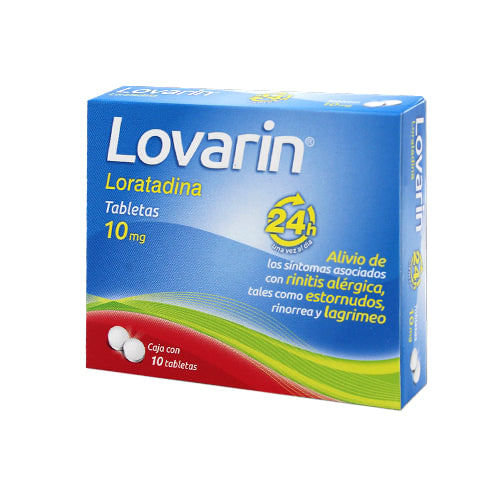 Lovarin Loratadina 10 mg 10 Tabletas - Farmacias Klyns