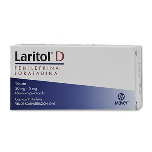 Laritol D Fenilefrina 30 mg / Loratadina 10 mg 10 Tabletas - Farmacias ...