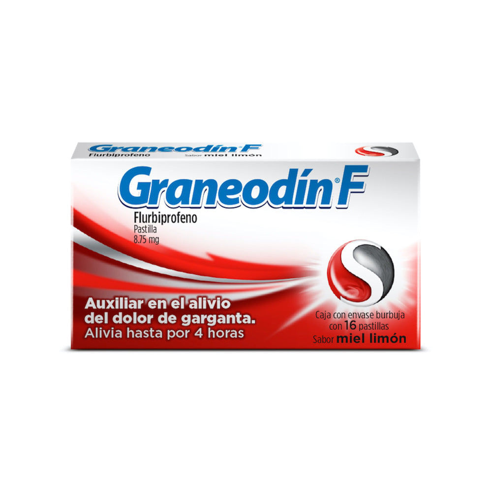 Graneodin F 8.75 mg Limon y Miel 16 Tabletas - Farmacias Klyns