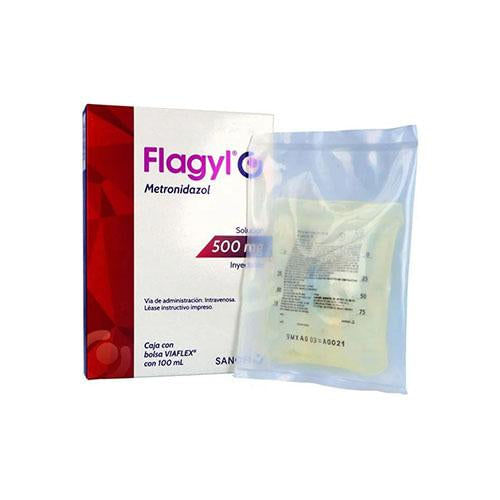 Flagyl Solucion Inyectable 500 mg Bolsa 100 mL - Farmacias Klyns