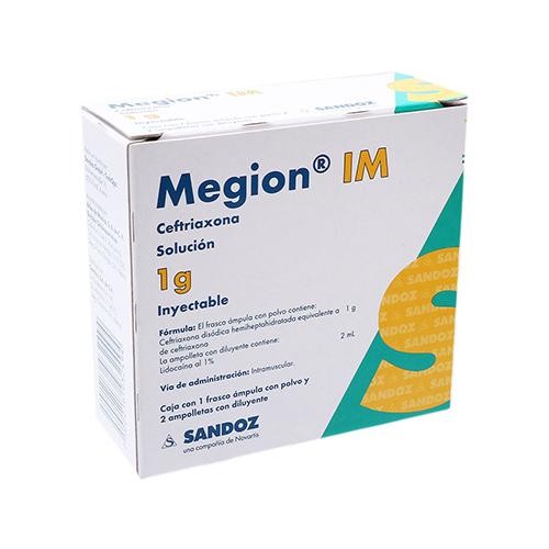 Megion IM Solucion Inyectable 1 g 1 Ampula 2 Ampolletas - Farmacias Klyns