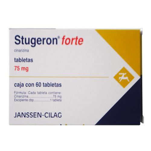 Stugeron 75 mg 60 Tabletas - Farmacias Klyns