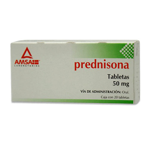Prednisona 50 mg 20 Tabletas - Farmacias Klyns