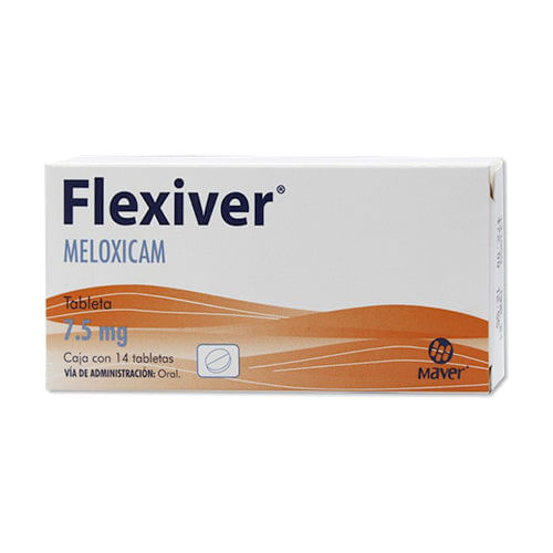 Flexiver Meloxicam 7.5 mg 14 Tabletas - Farmacias Klyns