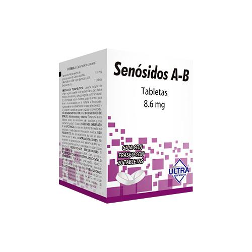 Senosidos A-B Ultra 8.6 mg 20 Tabletas - Farmacias Klyns