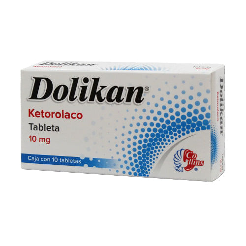Dolikan Ketorolaco 10 mg 10 Capsulas - Farmacias Klyns
