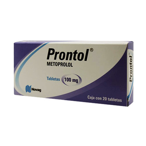 Prontol Metoprolol 100 mg 20 Tabletas - Farmacias Klyns