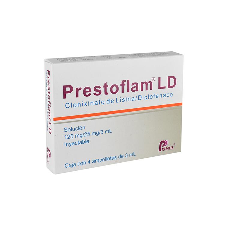 Prestoflam Ld Solucion 125 mg / 25 mg 3 mL 4 Ampolletas - Farmacias Klyns