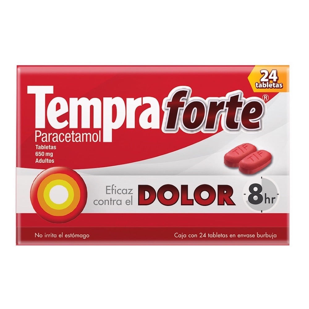 Tempra Forte 650 mg 24 Tabletas - Farmacias Klyns