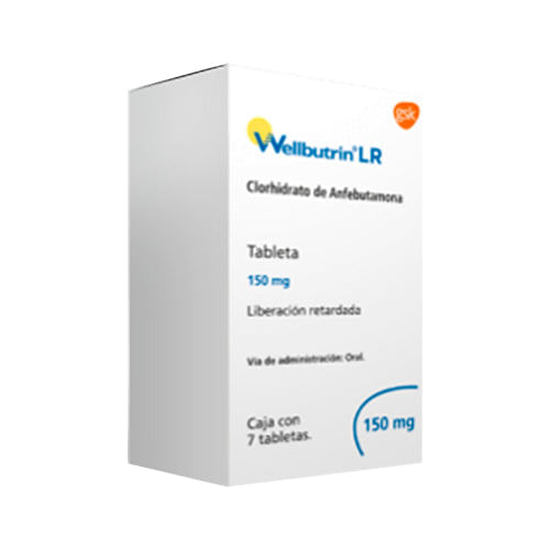 Wellbutrin LR 150 mg 7 Tabletas - Farmacias Klyns