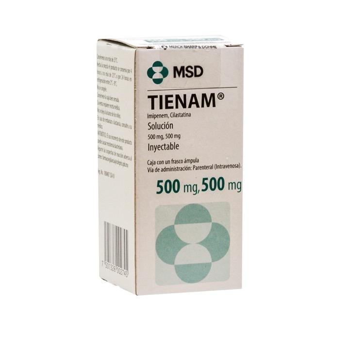 Tienam Solucion Inyectable 500 mg / 500 mg 1 Ampula - Farmacias Klyns