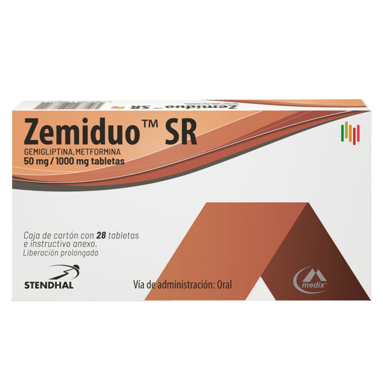 Zemiduo Sr 50 mg / 1000 mg 28 Tabletas - Farmacias Klyns