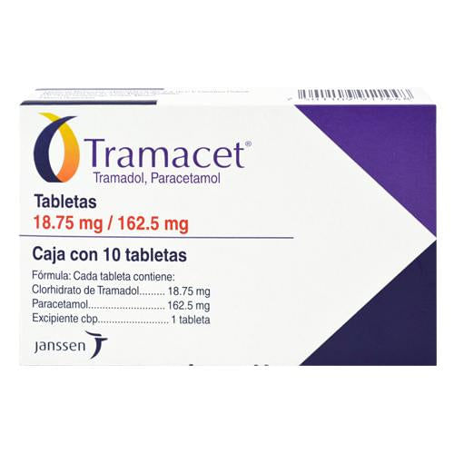 Tramacet 18.75 mg / 162.5 mg 10 Tabletas - Farmacias Klyns