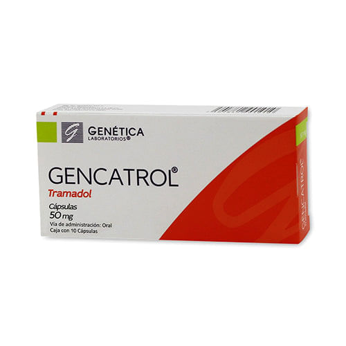 Gencatrol Tramadol 50 mg 10 Capsulas - Farmacias Klyns
