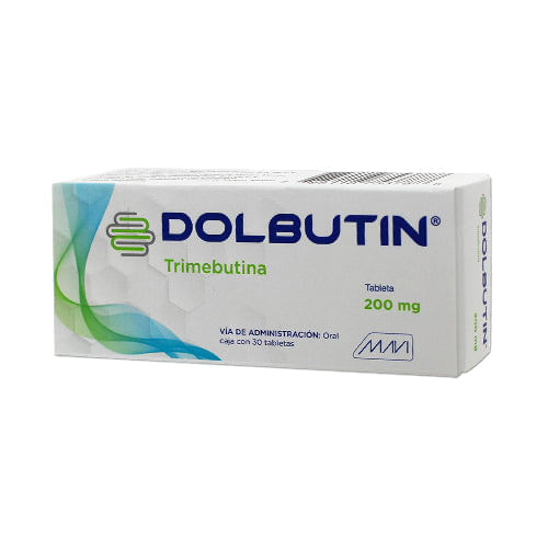 Dolbutin Trimebutina 200 mg 30 Tabletas - Farmacias Klyns