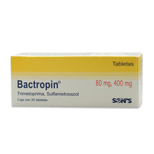 Bactropin Trimetoprima 80 mg / Sulfametoxazol 400 mg 20 Tabletas ...