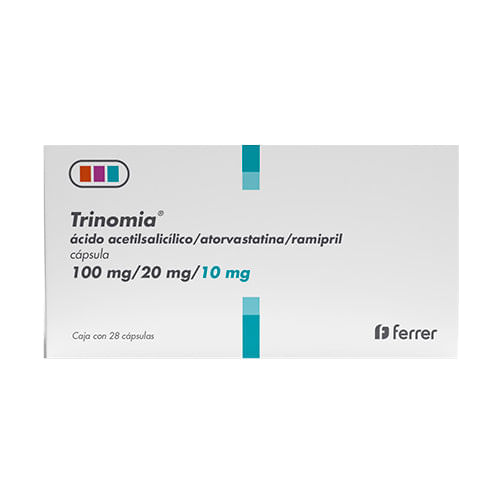 Trinomia 100 mg / 20 mg / 10 mg 28 Capsulas - Farmacias Klyns