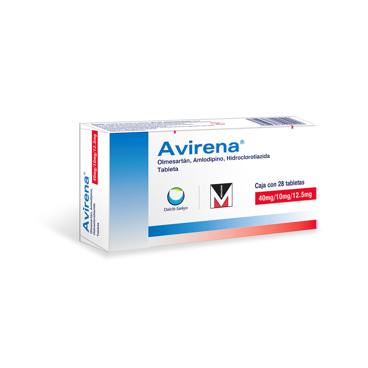 Avirena 40 mg / 10 mg / 12.5 mg 28 Tabletas - Farmacias Klyns
