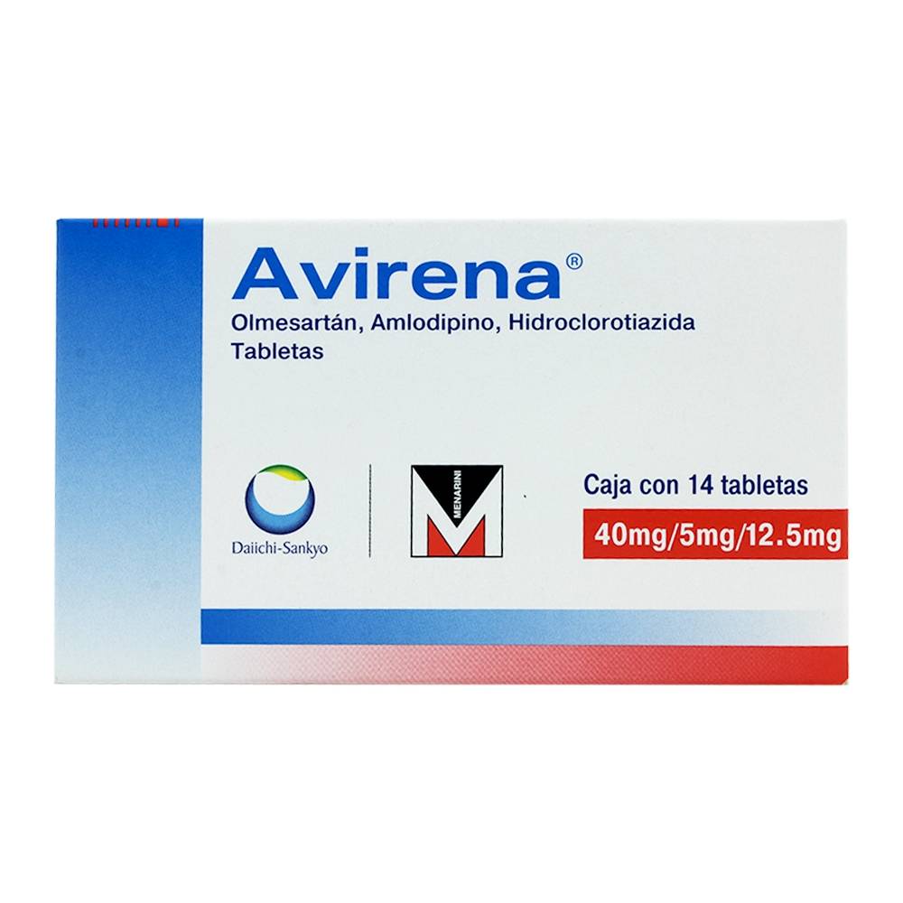 Avirena 40 mg / 5 mg / 12.5 mg 14 Tabletas - Farmacias Klyns