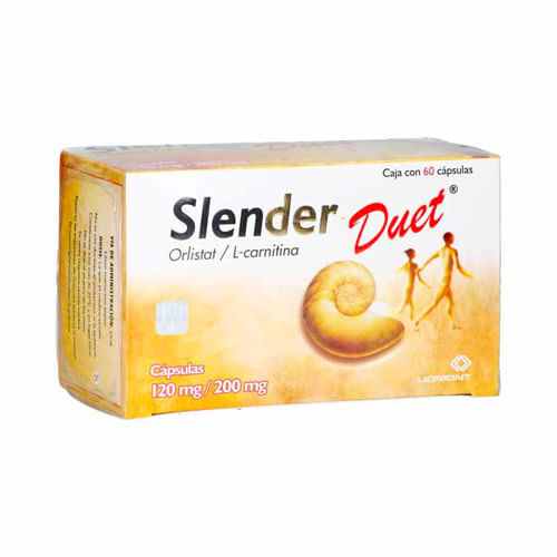 Slender Duet 120 Mg / 200 Mg 60 Capsulas - Farmacias Klyns