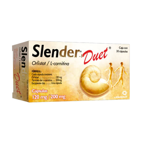Slender Duet 120 mg / 200 mg 30 Capsulas - Farmacias Klyns
