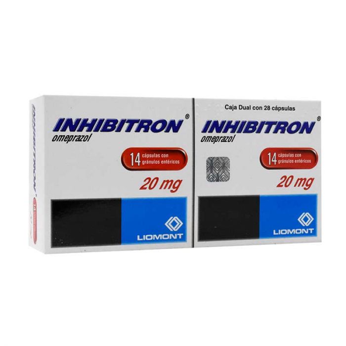 Inhibitron Dual 20 mg 14 Capsulas 2x1 - Farmacias Klyns