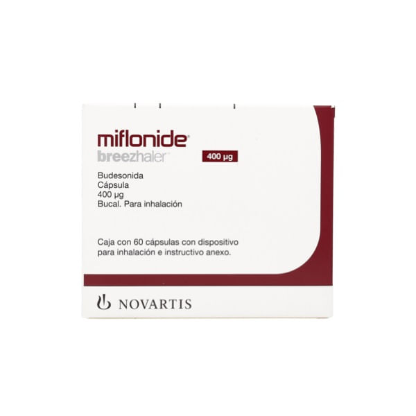 Miflonide 400 mcg 60 Capsulas - Farmacias Klyns