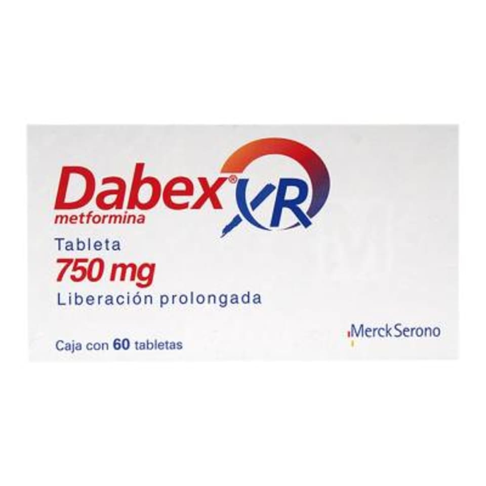 Dabex Xr 750 mg 60 Tabletas - Farmacias Klyns