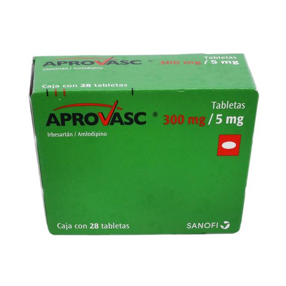 Aprovasc 300 mg / 5 mg 28 Tabletas - Farmacias Klyns