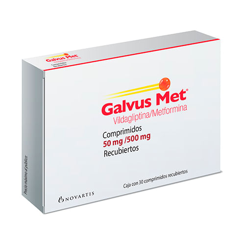 Galvus Met 50 mg / 500 mg 30 Comprimidos - Farmacias Klyns