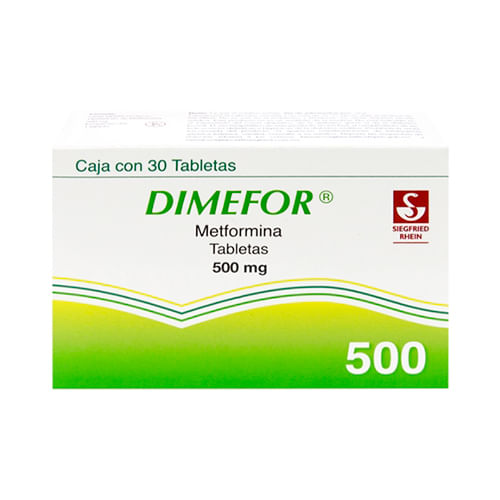 Dimefor 500 mg 30 Tabletas - Farmacias Klyns