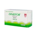 Dimefor 1000 mg 60 Tabletas - Farmacias Klyns
