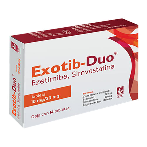 Exotib Duo 10 mg / 20 mg 14 Tabletas - Farmacias Klyns