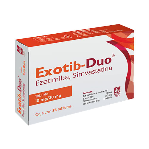 Exotib Duo 10 mg / 20 mg 28 Tabletas - Farmacias Klyns