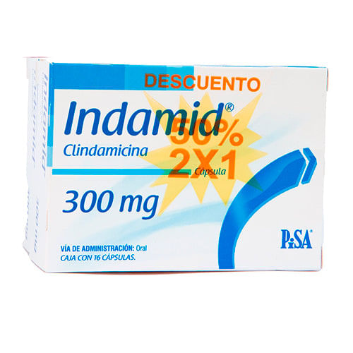 Indamid 300 mg 16 Capsulas 2x1 - Farmacias Klyns