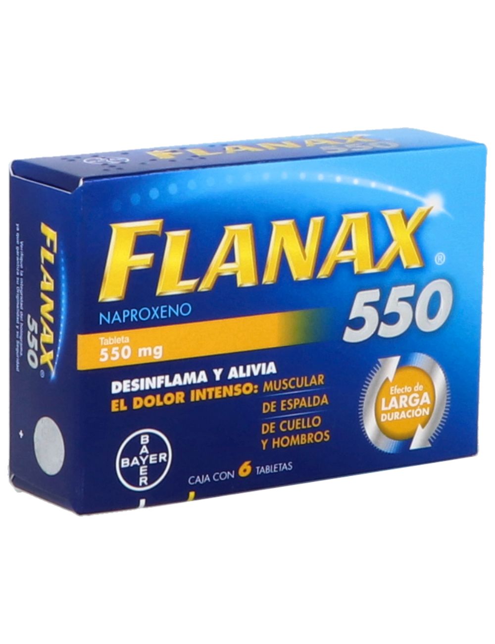 Flanax 550 mg 6 Tabletas - Farmacias Klyns