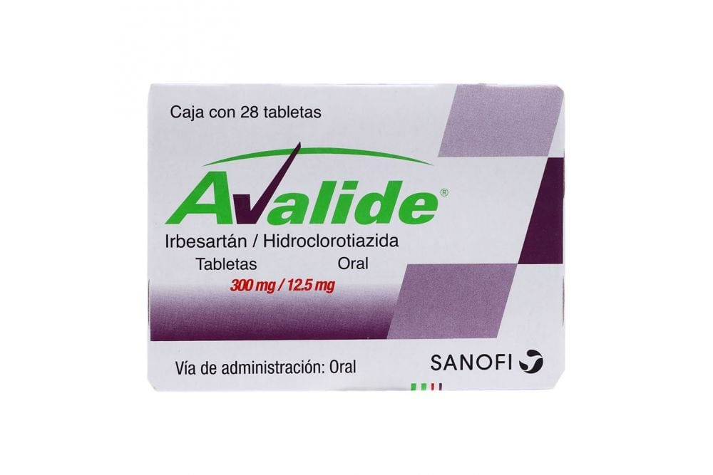 Avalide 300 mg / 12.5 mg 28 Tabletas - Farmacias Klyns