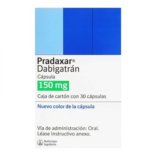 Pradaxar 150 mg 30 Capsulas - Farmacias Klyns